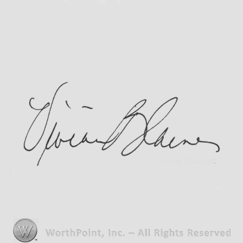 Mark with Signature: Vivian Blaine. | #562101