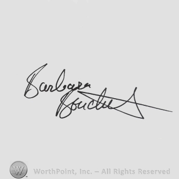 Mark with Signature: Barbara Bouchet. | #562118