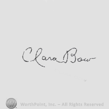 Mark with Signature: Clara Bow. | #562120