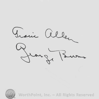 Mark with Signature: Gracie Allen. | #562151