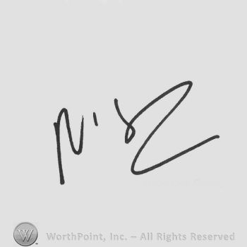 Mark with Signature: Nicolas Cage. | #562166