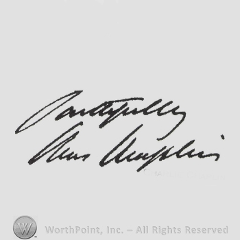 Mark with Signature: Charlie Chaplin. | #562193