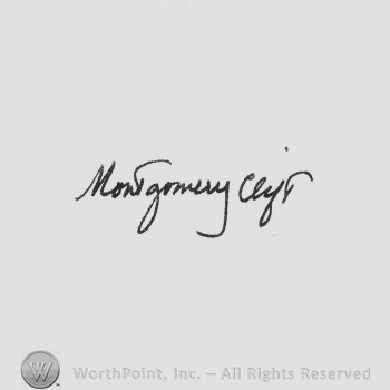 Mark with Signature: Montgomery Clift. | #562206