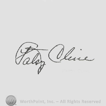 Mark with Signature: Patsy Cline. | #562207