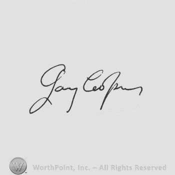Mark with Signature: Gary Cooper. | #562230