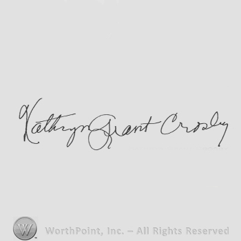 Mark with Signature: Kathryn Grant Crosby. | #562244