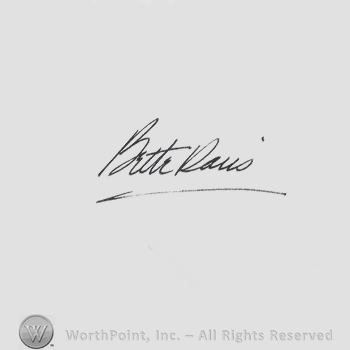Mark with Signature: Bette Davis. | #562262