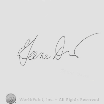 Mark with Signature: Geena Davis. | #562265