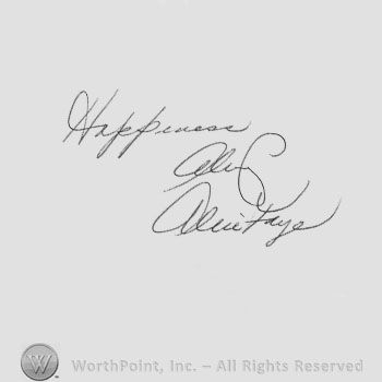 Mark with Signature: Alice Faye. | #562356