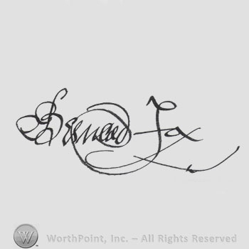 Mark with Signature: Bernard Fox. | #562383