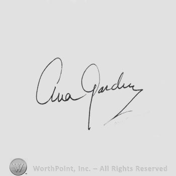 Mark with Signature: Ava Gardner. | #562396