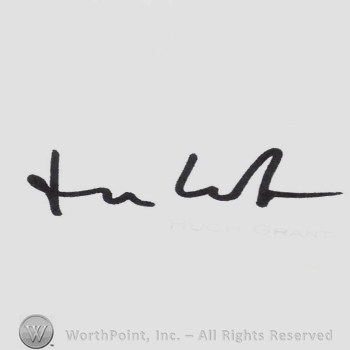 Mark with Signature: Hugh Grant. | #562939