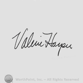 Mark with Signature: Valerie Harper. | #562971
