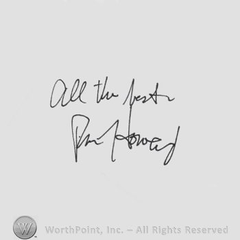 Mark with Signature: Ron Howard. | #563012