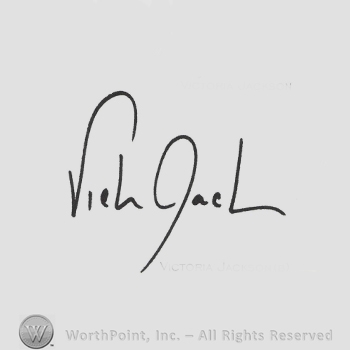 Mark with Signature: Victoria Jackson. | #563033