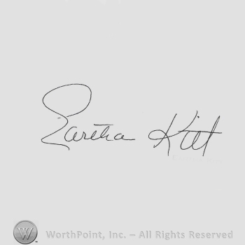 Mark with Signature: Eartha Kitt. | #563090