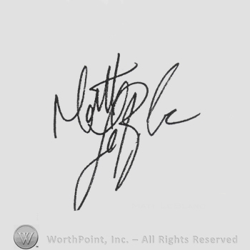 Mark with Signature: Matt LeBlanc. | #563122