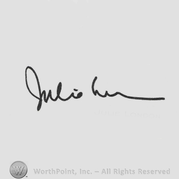 Mark with Signature: Julie London. | #563148
