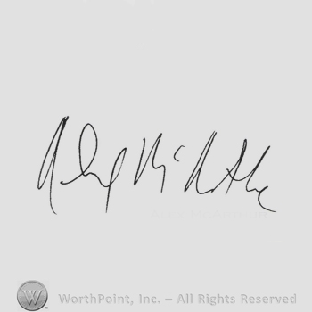 Mark with Signature: Alex McArthur. | #563196