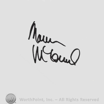 Mark with Signature: Maureen McCormick. | #563199