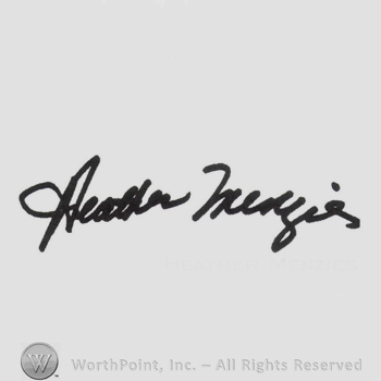 Mark with Signature: Heather Menzies. | #563221