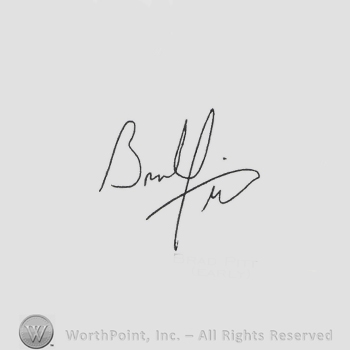 Mark with Signature: Brad Pitt. | #563334