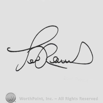 Mark with Signature: Lou Rawls. | #563375
