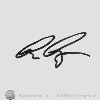 Mark with Signature: Ron Reagan, Jr.. | #563377