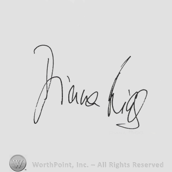 Mark with Signature: Diana Rigg. | #563395