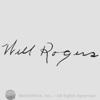 Mark with Signature: Will Rogers. | #563412