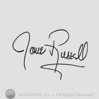 Mark with Signature: Jane Russell. | #563423