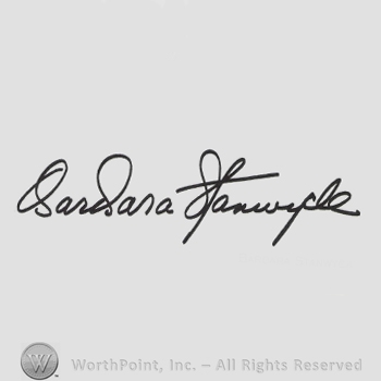 Mark with Signature: Barbara Stanwyck. | #563506