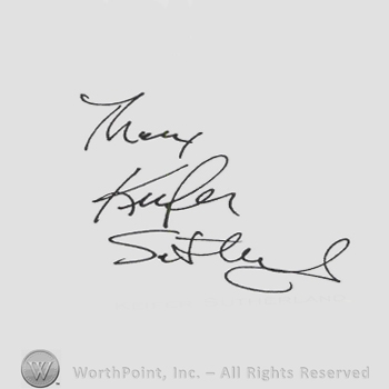 Mark with Signature: Keifer Sutherland. | #563537