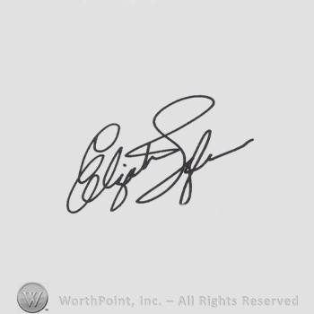 Mark with Signature: Elizabeth Taylor. | #563543