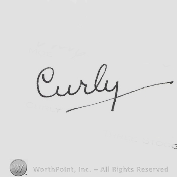 Mark with Signature: Curly Howard. | #563569