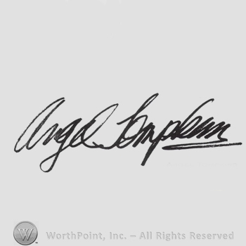 Mark with Signature: Angel Tompkins. | #563575