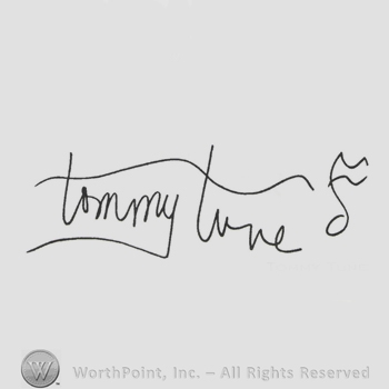 Mark with Signature: Tommy Tune. | #563582