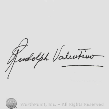 Mark with Signature: Rudolph Valentino. | #563591