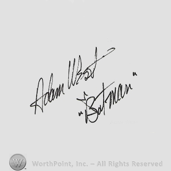 Mark with Signature: Adam West. | #563621