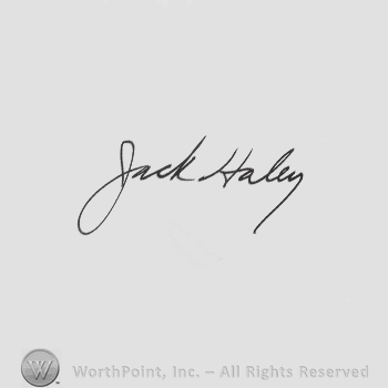 Mark with Signature: Jack Haley. | #563690