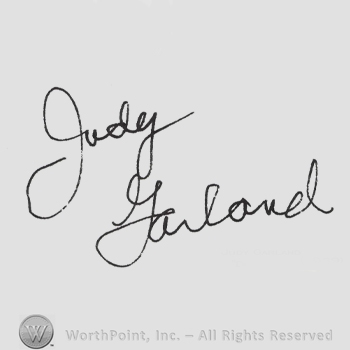 Mark with Signature: Judy Garland. | #563692