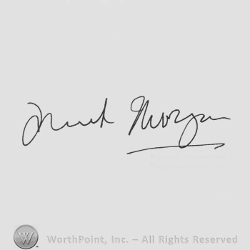 Mark with Signature: Frank Morgan. | #563696