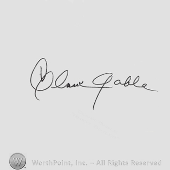 Mark with Signature: Clark Gable. | #563706