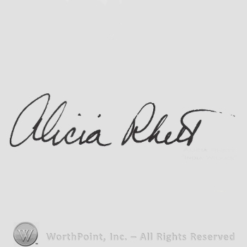Mark with Signature: Alicia Rhett. | #563720