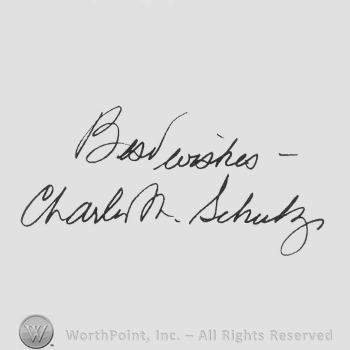 Mark with Signature: Charles M. Schulz. | #563739