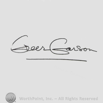 Mark with Signature: Greer Garson. | #563744