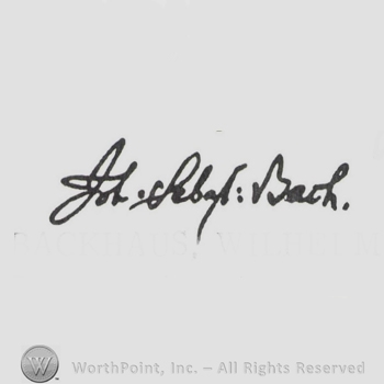 Mark with Signature: Johann Sebastian Bach. | #566183