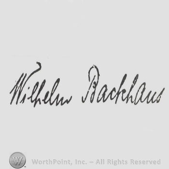 Mark with Signature: Wilhei Backhaus. | #566185