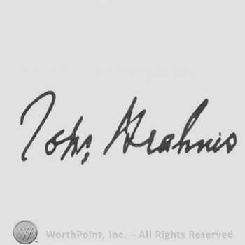 Mark with Signature: Johannes Brahms. | #566215