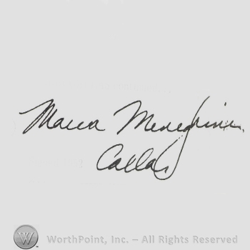 Mark with Signature: Maria Callas. | #566218